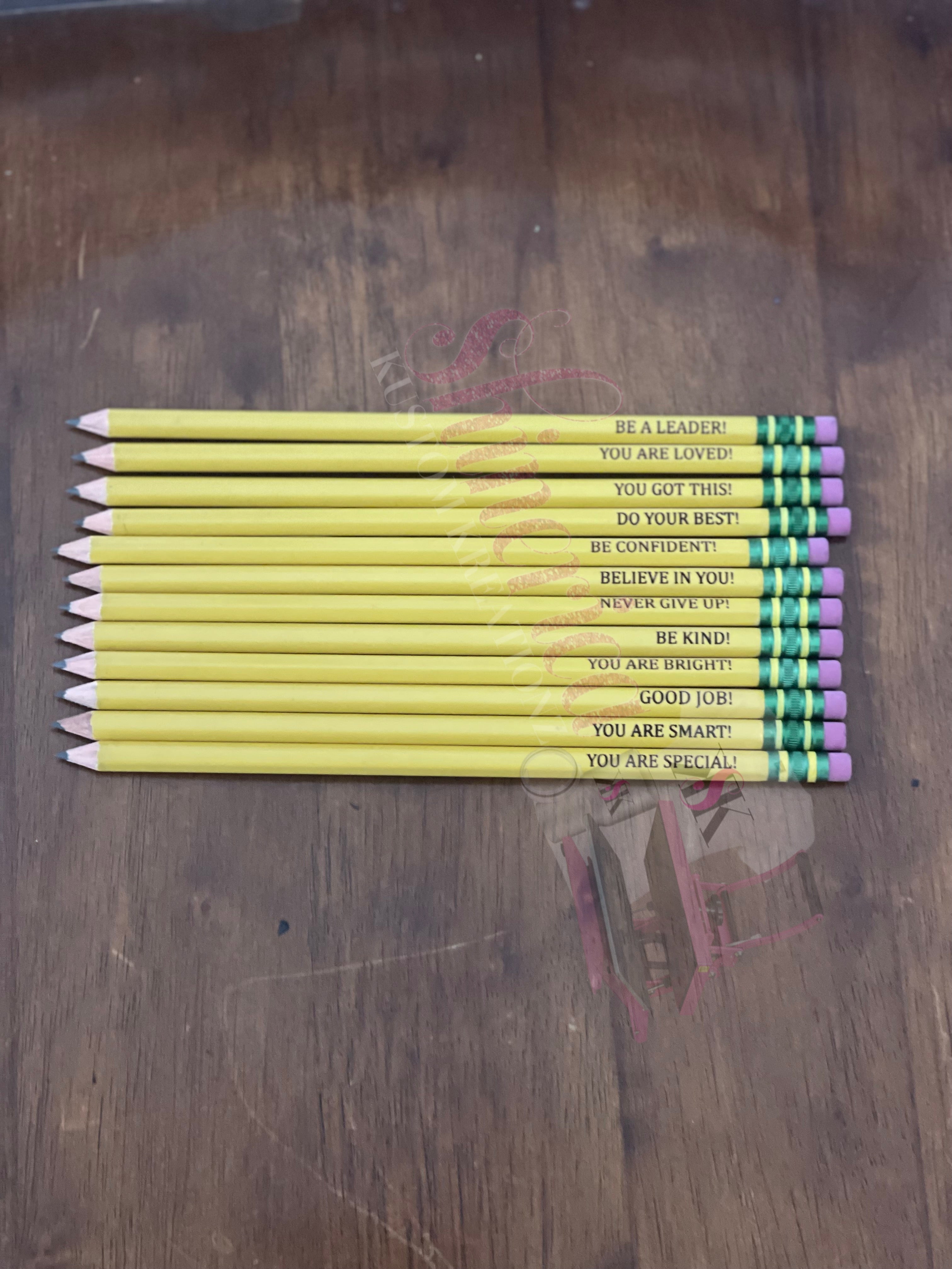 Positive Affirmation Engraved Pencils – All Things Inventive